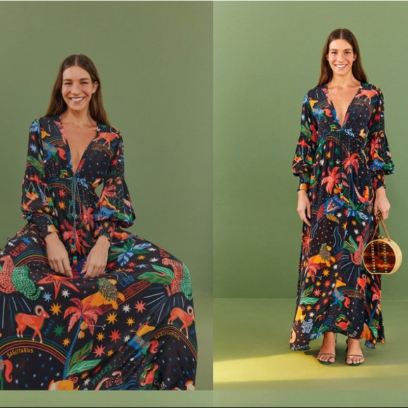 FARM Rio | Dresses | Iso Farm Rio Zodiac Maxi Dress | Poshmark